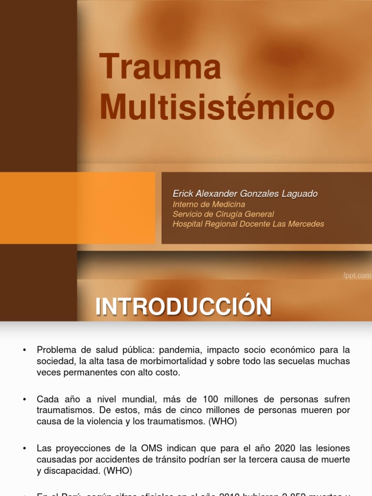 Trauma Multisistemico | PDF | Septicemia | Lesión