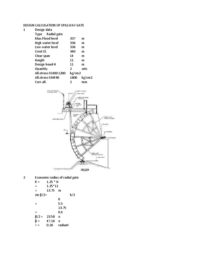 design of radial gate | Mechanics | Classical Mechanics