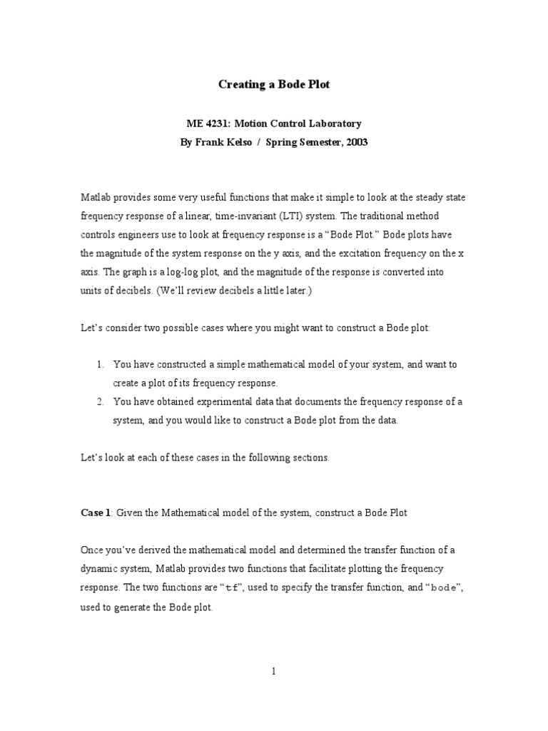 Bode Plot | PDF | Electronic Engineering | Electrical Engineering