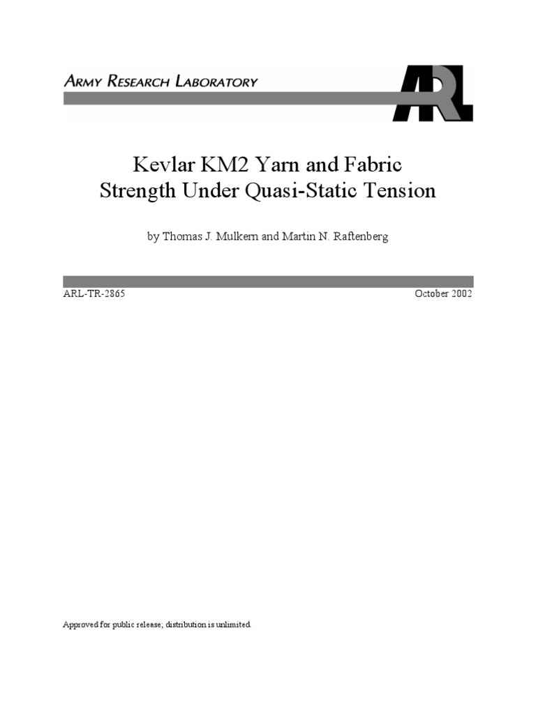 Kevlar KM2 Yarn and Fabric | PDF | Weaving | Yarn