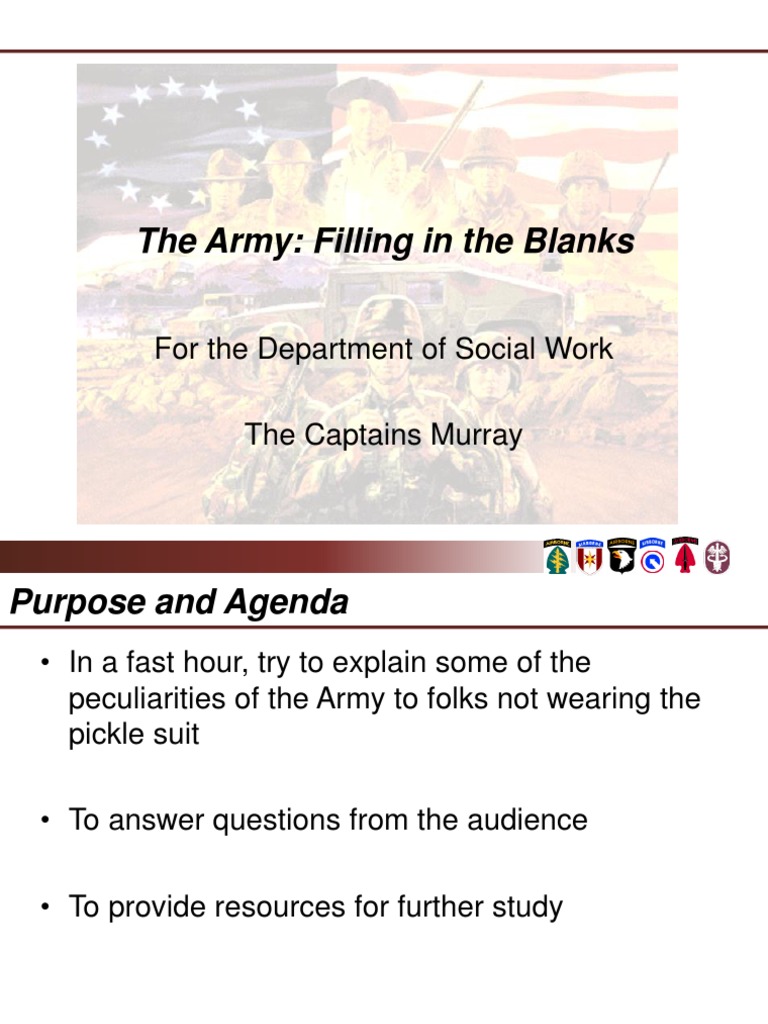 Inservice - Intro To Army | PDF | Sergeant | Non Commissioned Officer