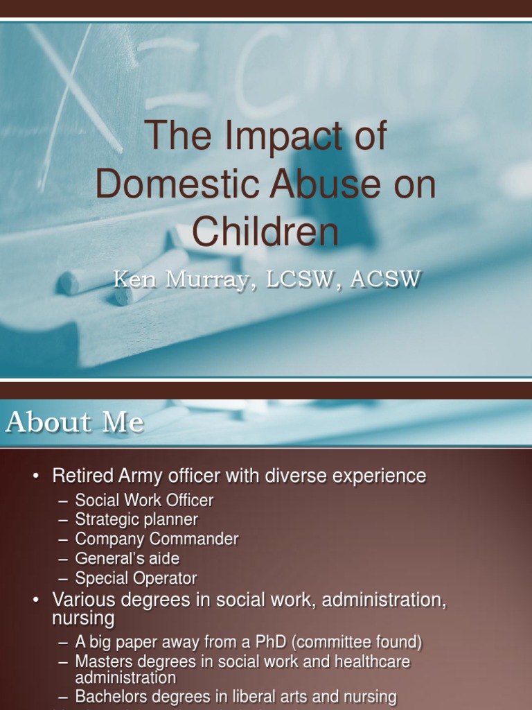 Impact of DV On Kids For APSU SW Dept | PDF | Personality Disorder ...