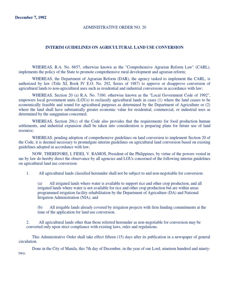 DAR Conversion | PDF | Agriculture | Social Institutions