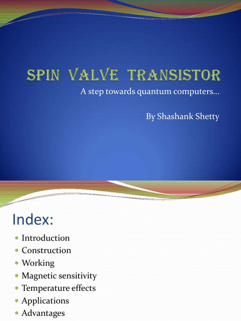 Spin Valve Transistor | PDF | Spin (Physics) | Electric Current