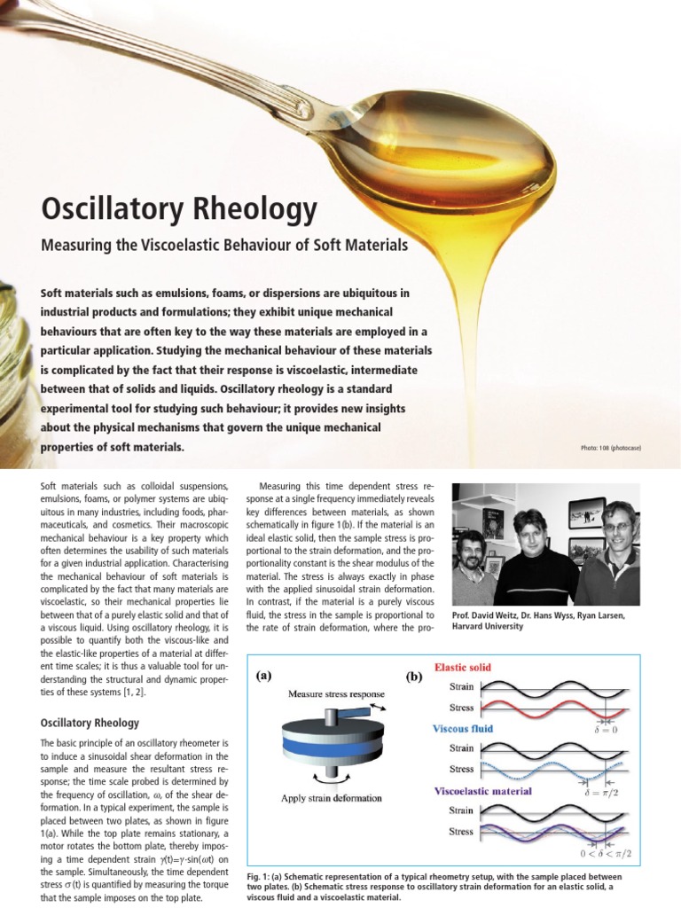 Measuring The Viscoelastic Behaviour Of Soft Materials Pdf