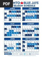 2026 Toronto Blue Jays Schedule | PDF | Major League Baseball