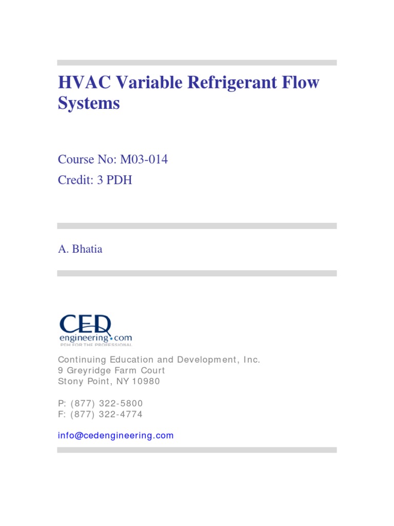 Variable Refrigerant Flow Systems Vs Chiller | PDF | Heat Pump | Air ...