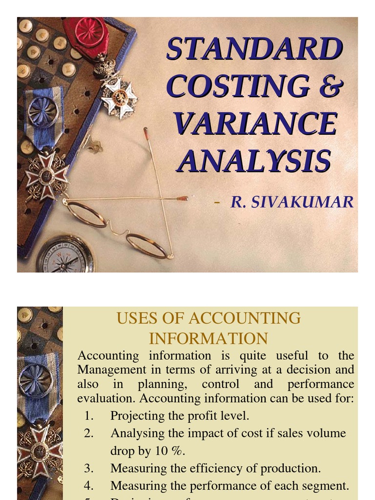Variance Analysis for Management Control | PDF | Cost Accounting | Variance
