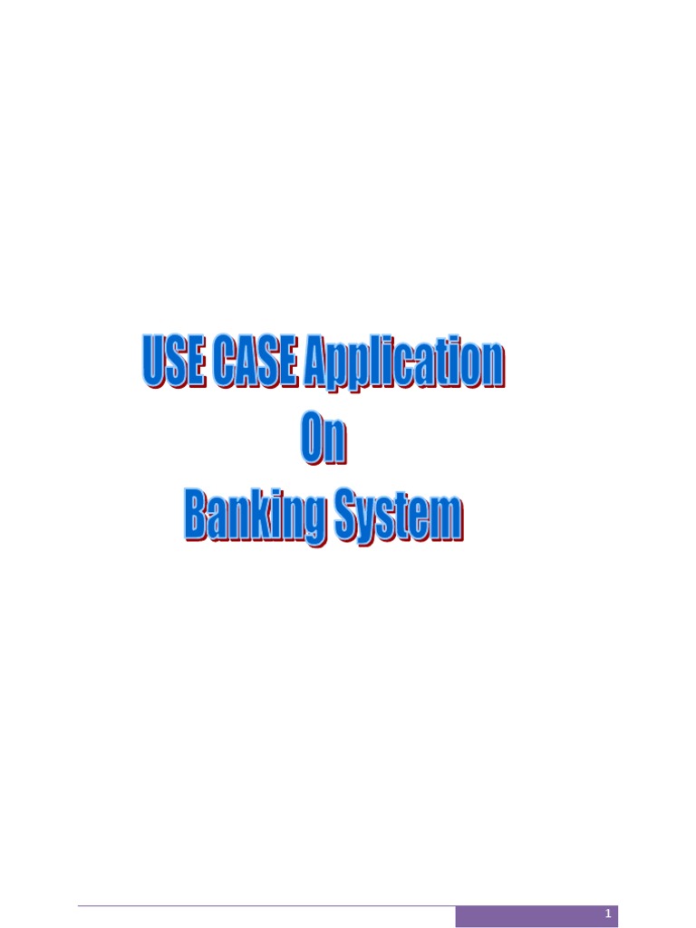 Use Case Diagrams for Banking Systems | PDF | Use Case | Automated ...