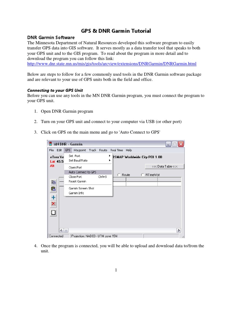 DNR Garmin Tutorial | PDF | Arc Gis | Computing