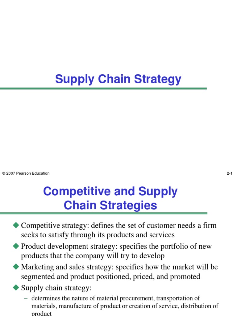 Lesson - 3 - Supply Chain Strategy | PDF | Strategic Management ...