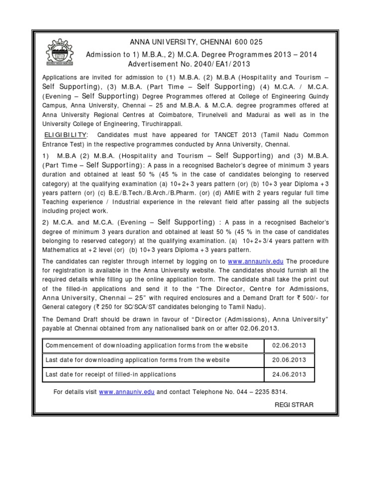 Advertisement | PDF | Master Of Business Administration | Academic Degree