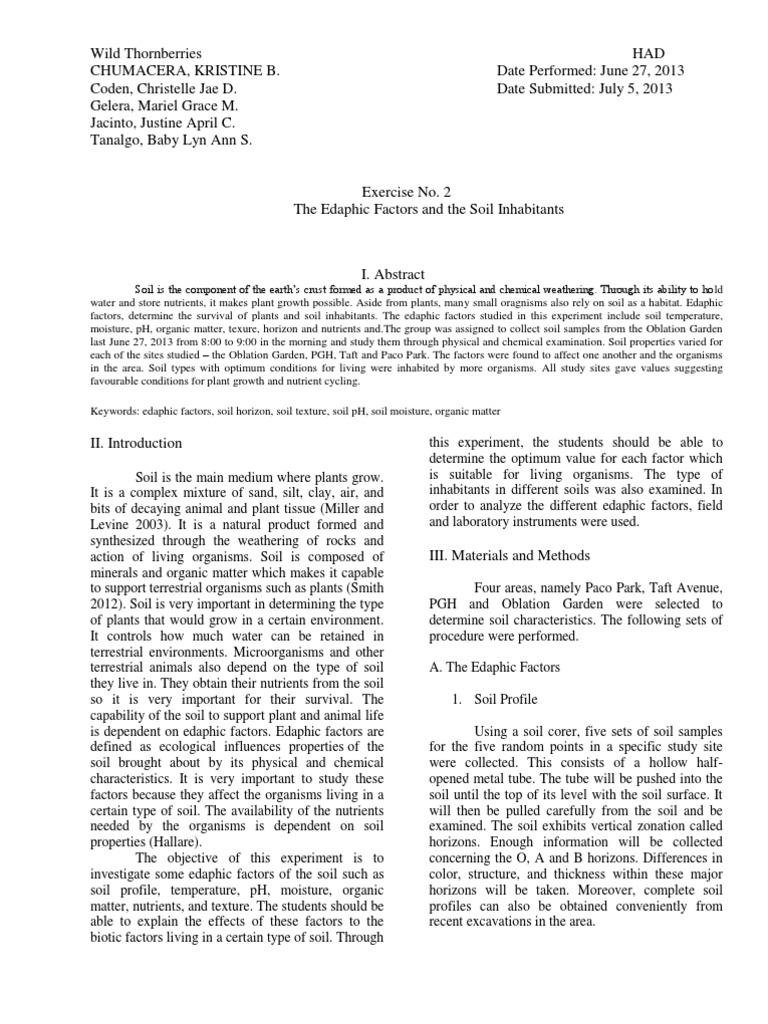 Understanding Edaphic Factors in Soil | PDF | Soil | Horticulture And ...