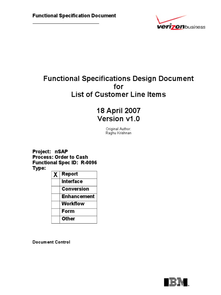 Customer Line Items Functional Spec | PDF | Specification (Technical ...