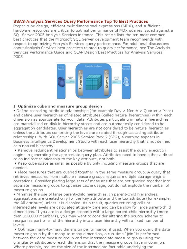 SSAS-Analysis Services Query Performance Top 10 Best Practices | Download Free PDF | Microsoft ...