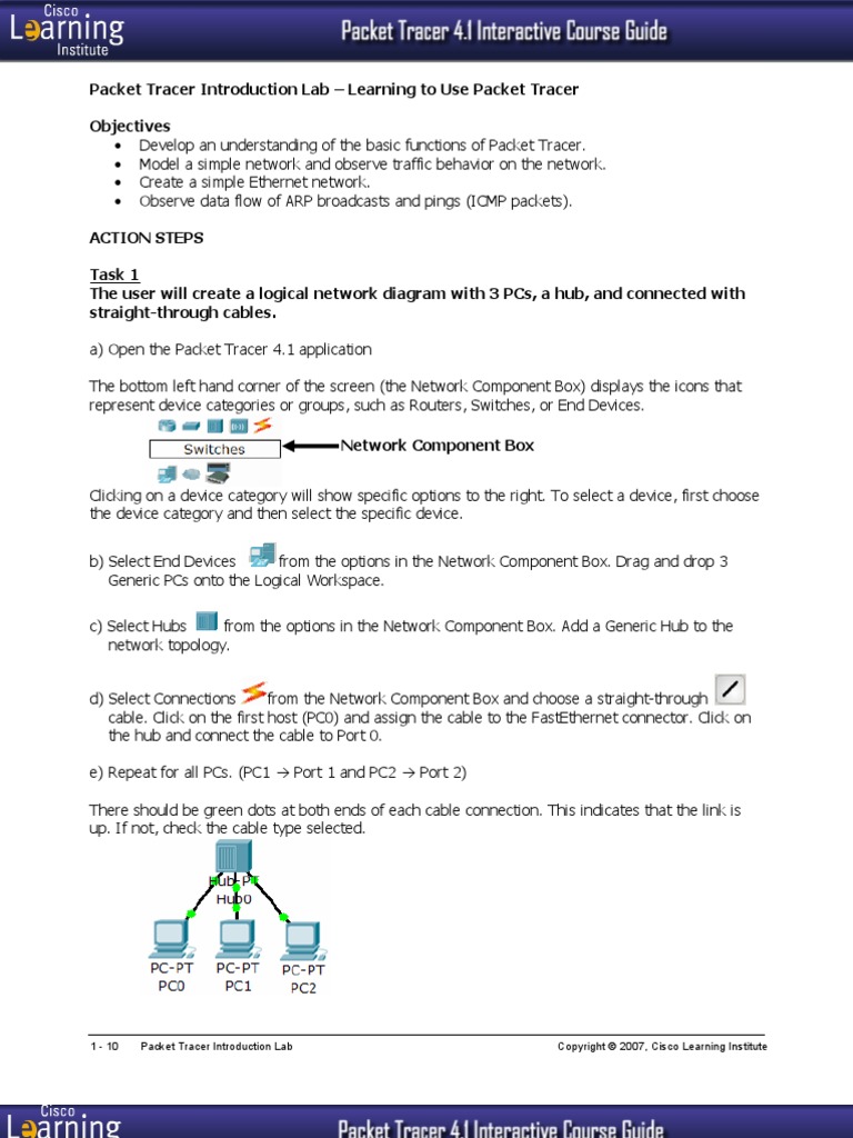 Ccna Packet Tracer Tutorial | PDF | Router (Computing) | Computer Network