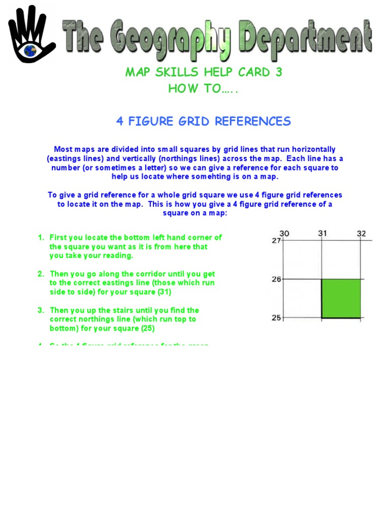 How To... Use 4 Figure Grid Referencs | PDF