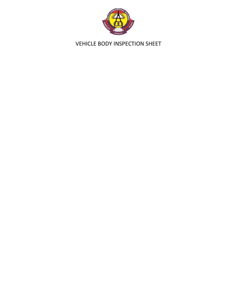 Vehicle Body Inspection Sheet | PDF