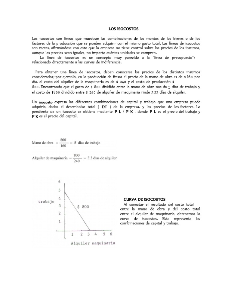 Isocostos y Otros | PDF | Utilidad | Teorías económicas