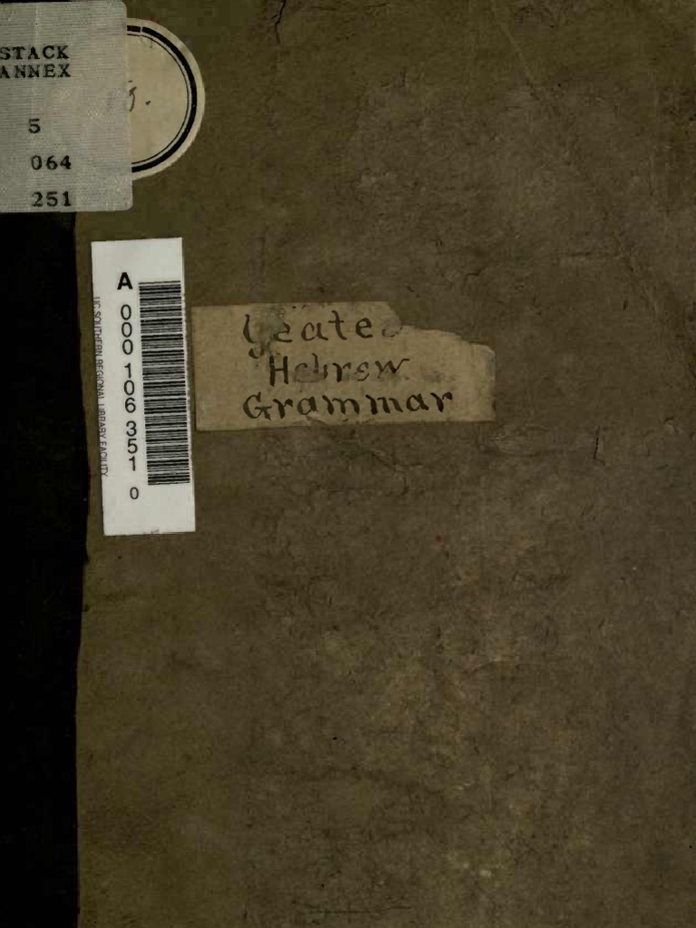 The Hebrew Grammar (1804) | PDF | Grammatical Gender | Grammatical Number