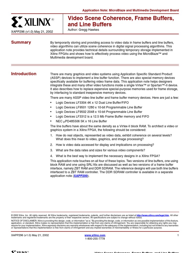 Line Buffer | PDF | Video | Data Buffer