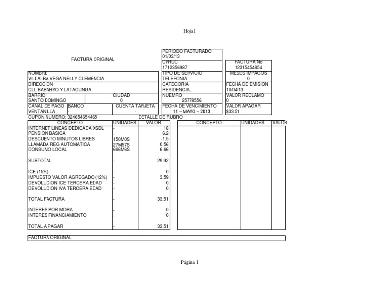Planilla de CNT | PDF
