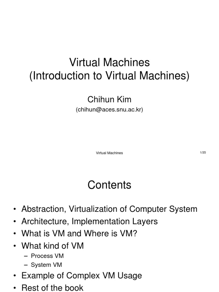 Virtual Machine | PDF | Virtual Machine | Instruction Set