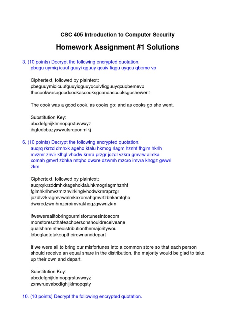 Solutions For Network Security Problems | PDF | Cipher | Key (Cryptography)