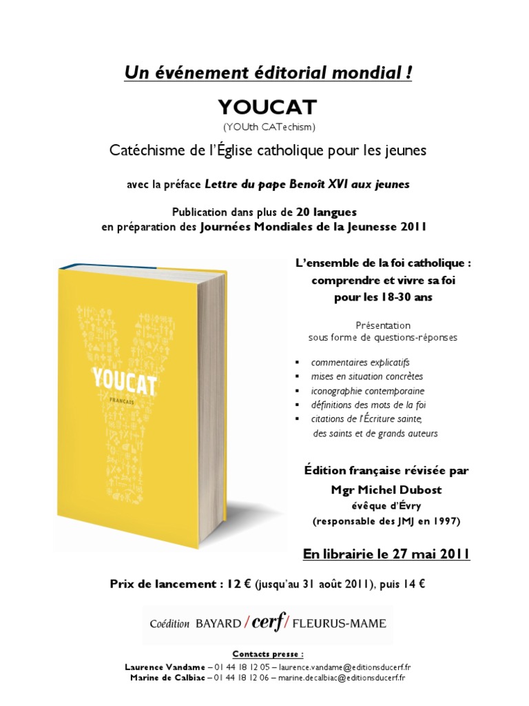 Youcat : Guide de prière PDF | PDF | Catéchisme | Église catholique
