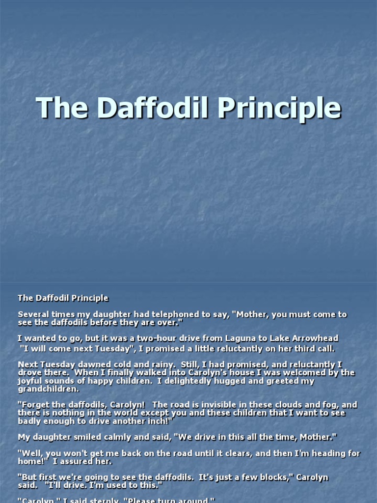 The Daffodil Principle | PDF | Art