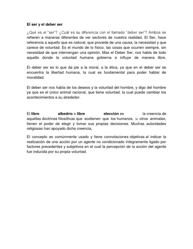 El Ser y El Deber Ser | PDF | Filosofía