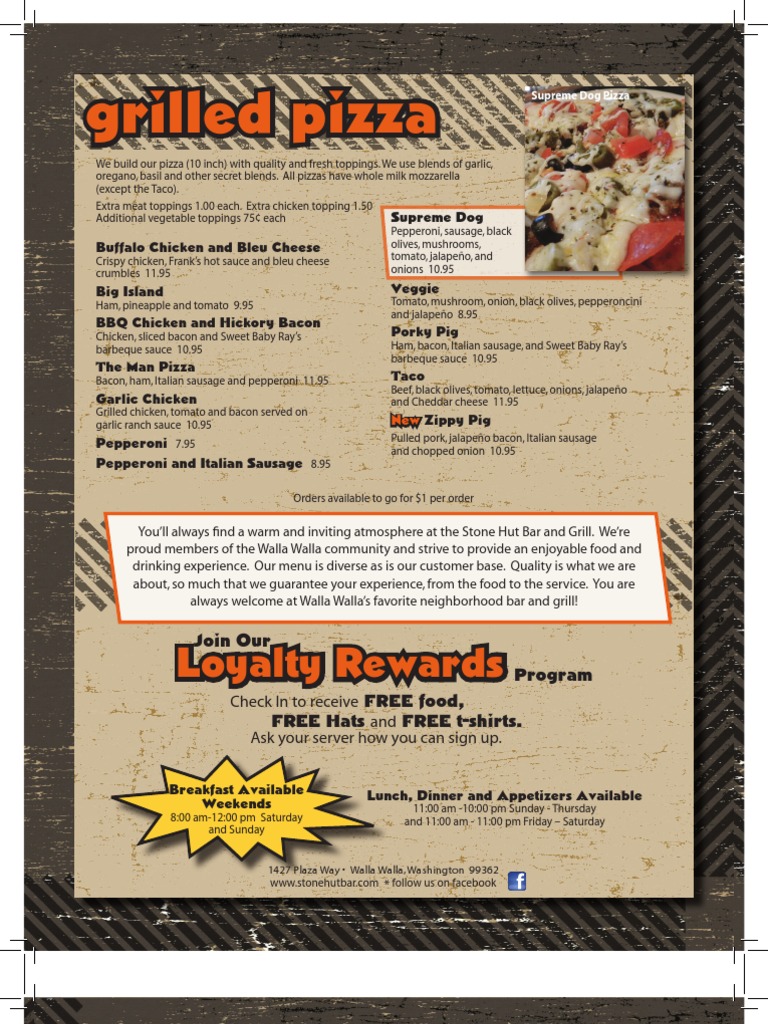 Stone Menu | PDF | Salad | Hamburgers