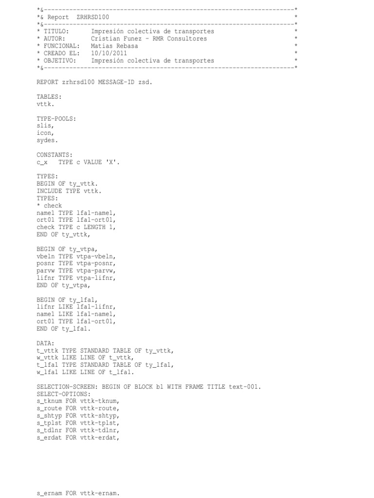 Reportes de Transportes VTTK | PDF | Naturaleza