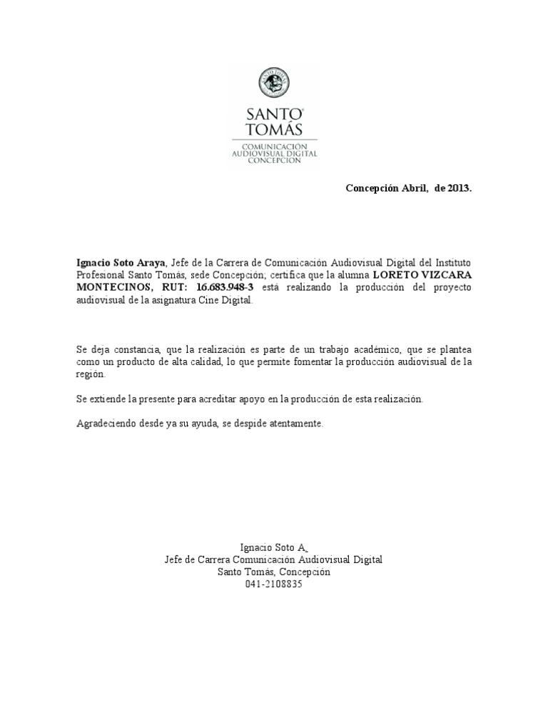 Carta de Auspicios | PDF