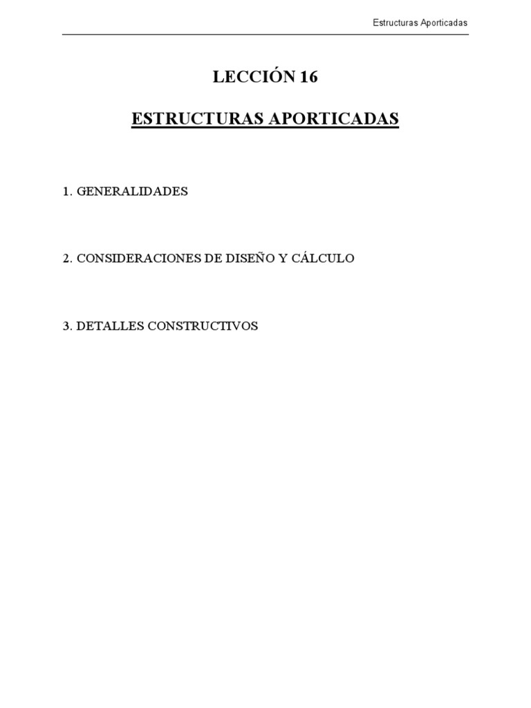 Tema 16.estructuras Aporticadas 1 | PDF | Tecnología