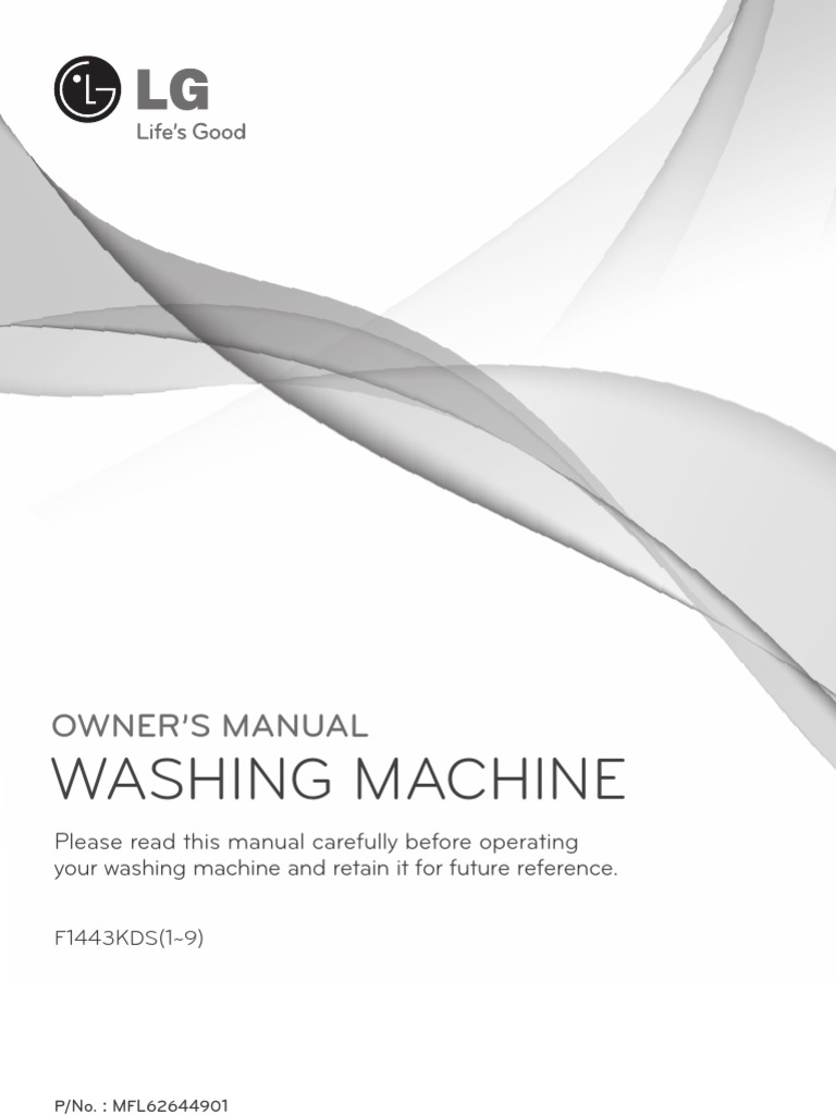 LG Washing Machine Owner's Manual | PDF | Washing Machine | Tap (Valve)