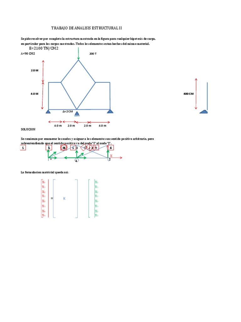 Structural Analysis of a Frame Structure Subjected to Specific Loads ...