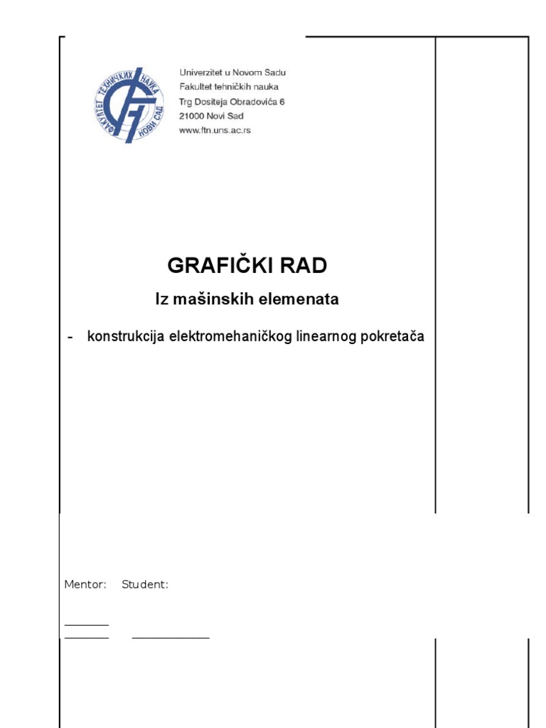 Graficki Rad Masinski Elementi | PDF