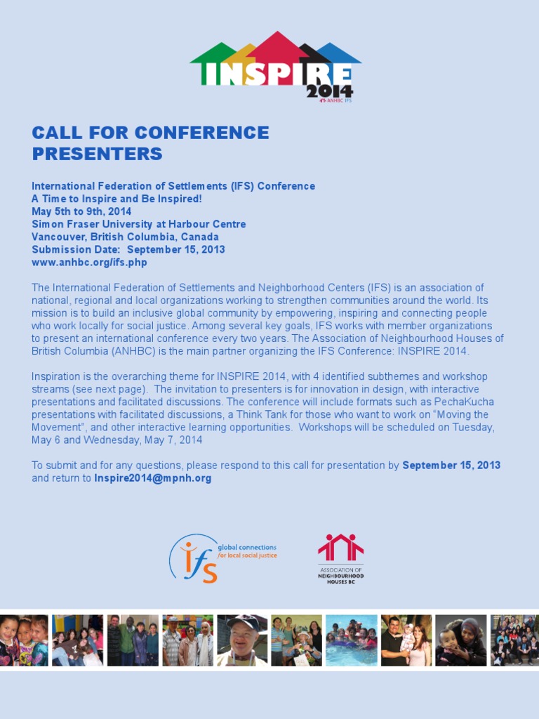 Call For Presenters - IFS | PDF | Communication | Cognition