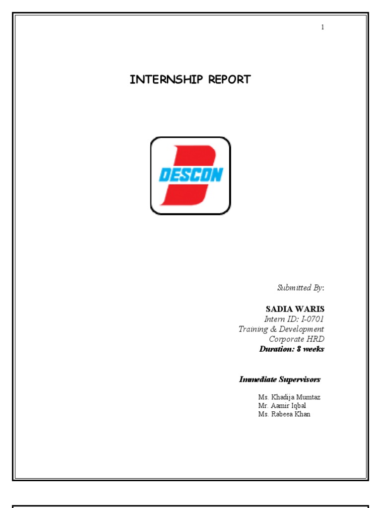 Internship Report Descon | PDF | Juris Doctor | Employment