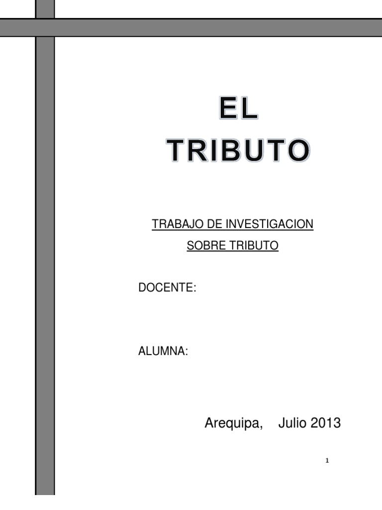 Trabajo A Tributo | PDF | Impuestos | Gobierno