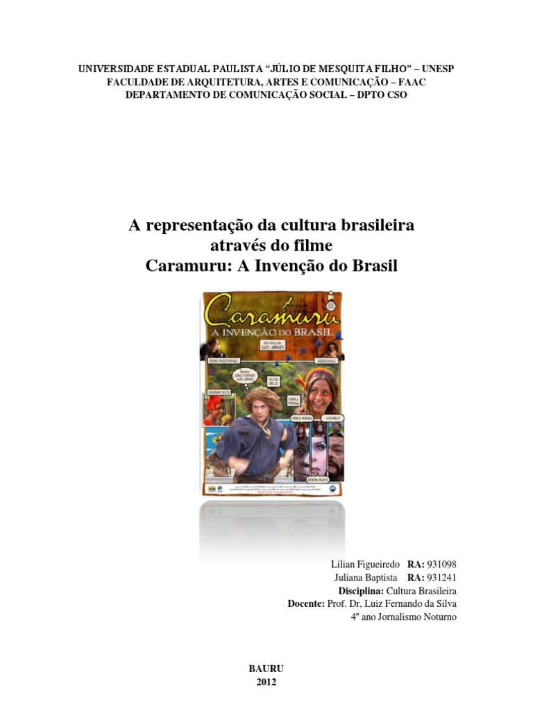 A Representação Da Cultura Brasileira No Filme Caramuru Invenção Do ...