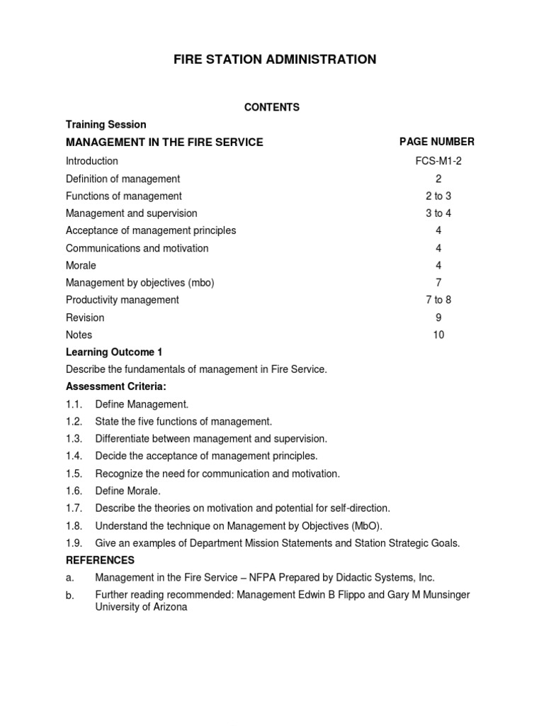 Management in The Fire Service | PDF | Motivation | Motivational