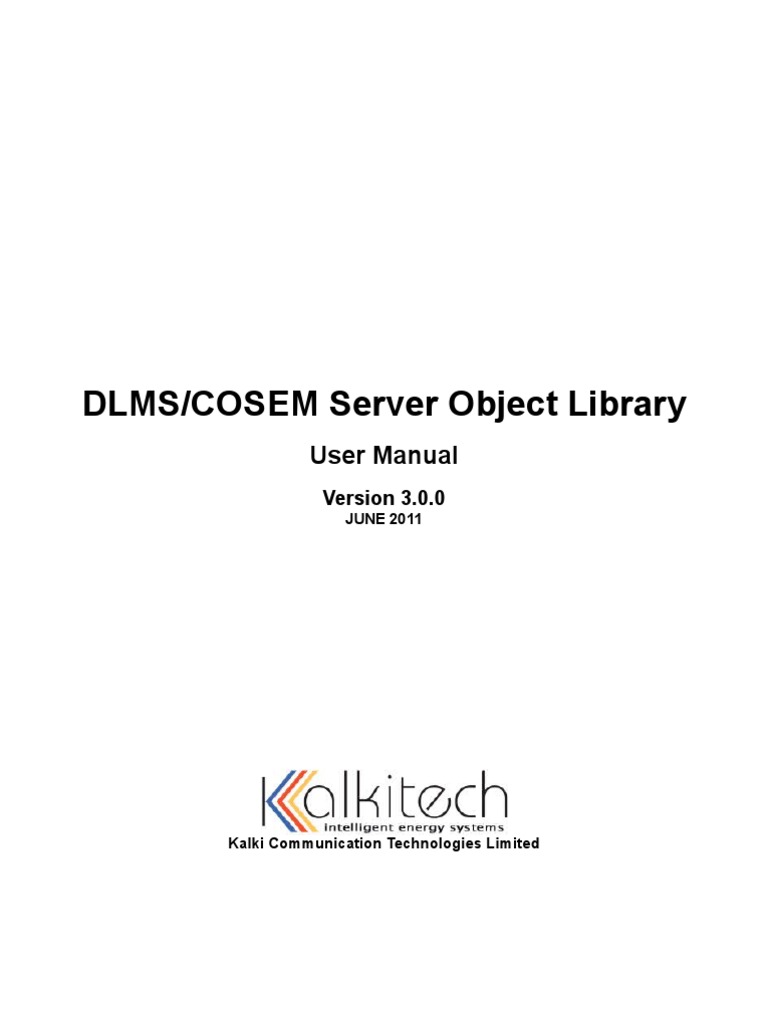 DLMS SERVER Object Library User Manual | PDF | Application Programming Interface | Library ...