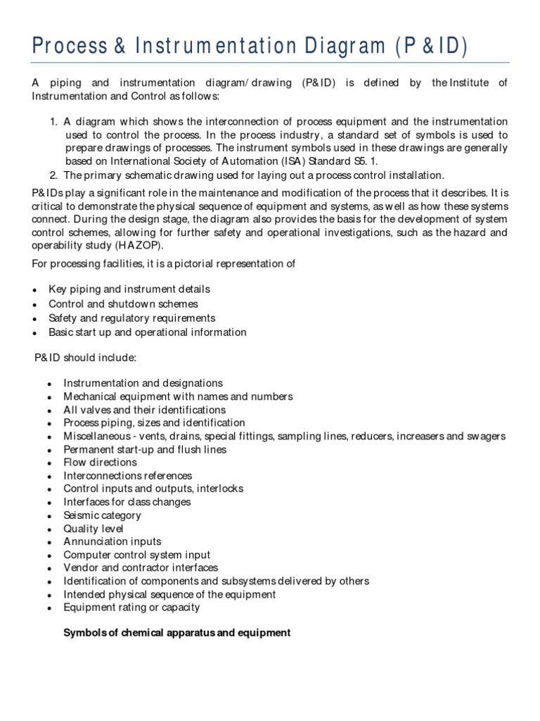 A Piping and Instrumentation Diagram | PDF