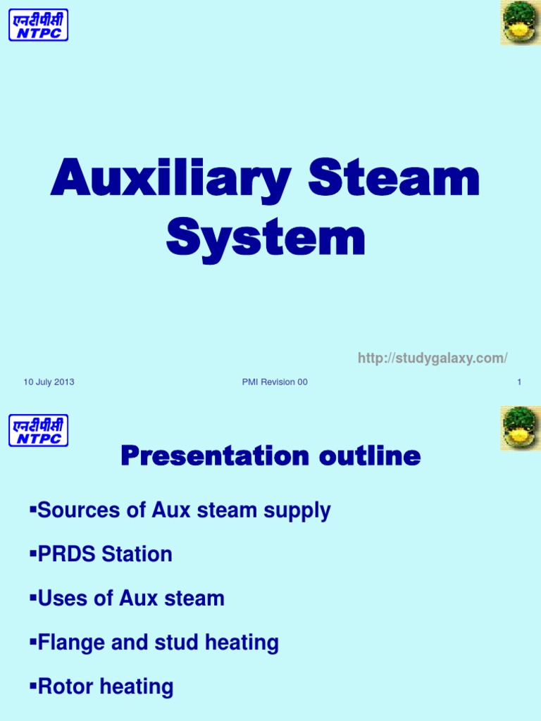 Auxiliary Steam System | PDF | Steam | Power (Physics)