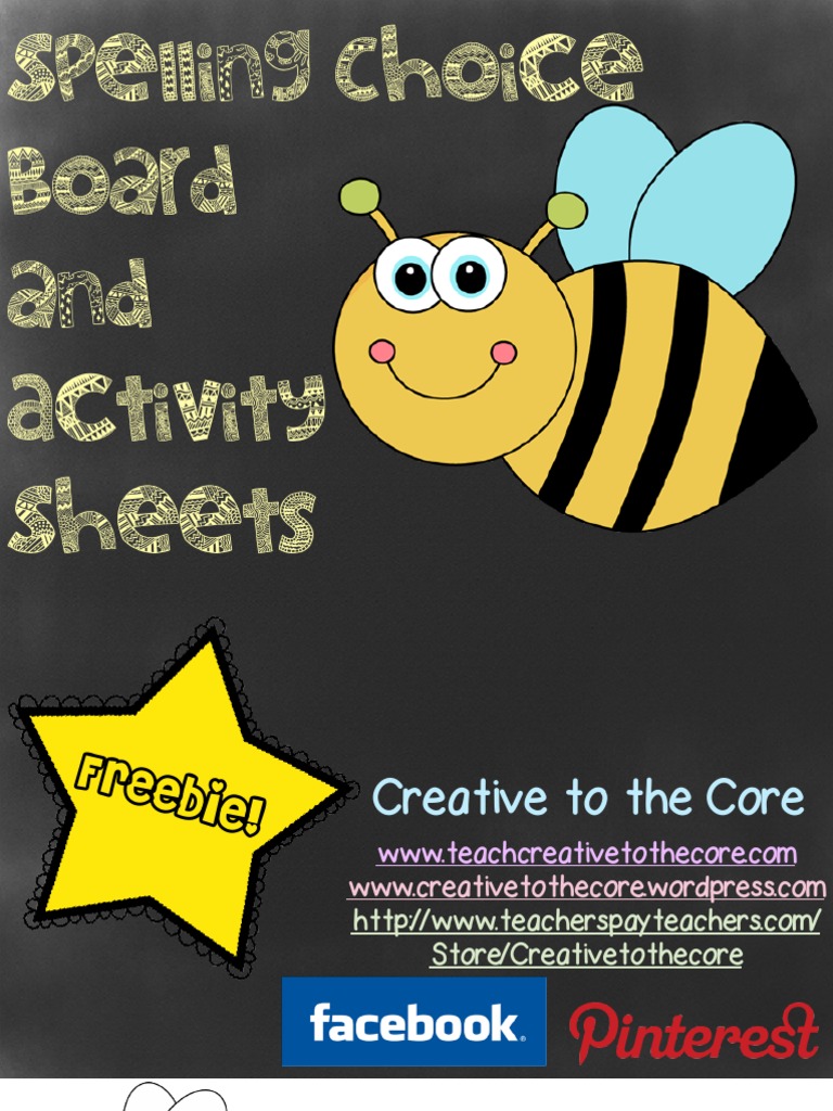 4th Grade Spelling Choice Board Freebie | PDF