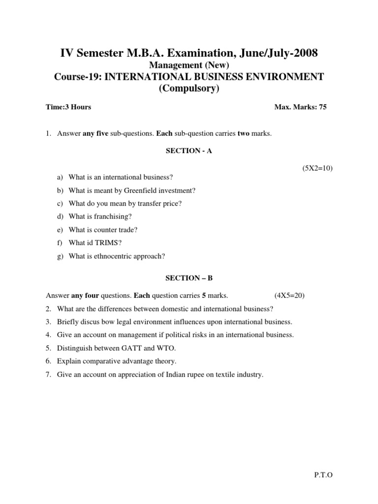 MBA-4SEM-08 Question Paper | PDF | Futures Contract | Option (Finance)