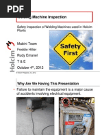 Daily Welding Machine Inspection Checklist