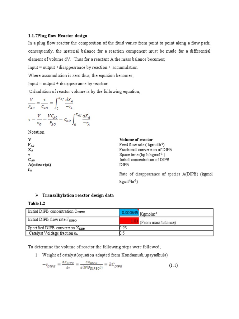 Plug Flow Reactor Design | Chemical Reactor | Chemical Engineering
